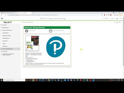 MIS 2101: Configuring Pearson MyLab IT