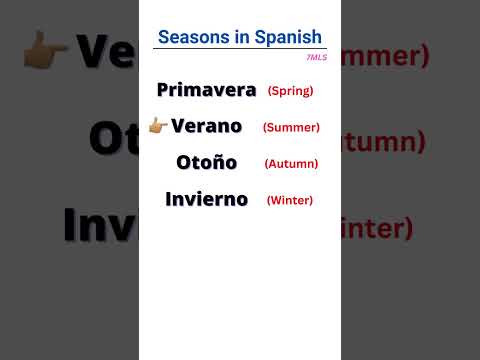 The Four Seasons in Spanish |spanish vocabulary #learnspanish