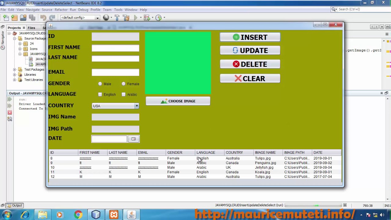 38. JAVA And MySQL (CRUD) Project - GUI - How To Clear Or Reset jDateChooser