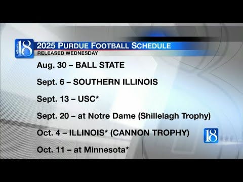 The 20-25 Purdue Football Schedule has been released