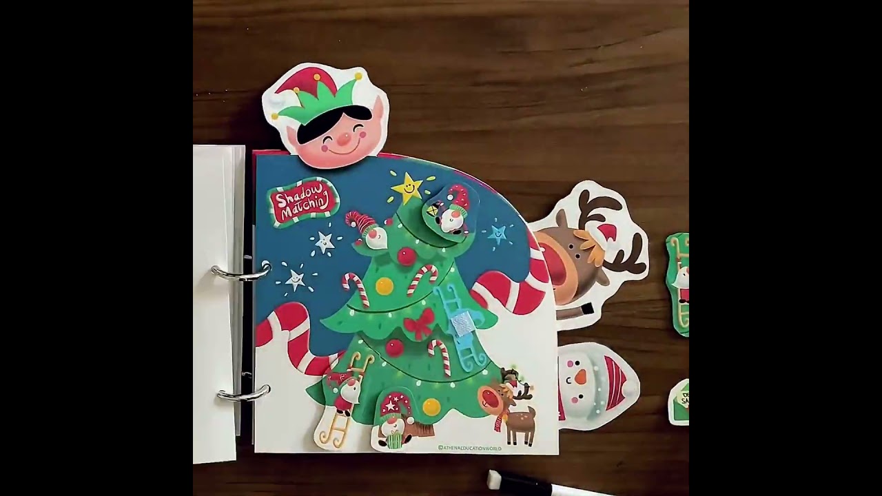 Christmas Busy Book for Toddler, Printable Homeschool,  Preschool Learning Folder Kindergarten