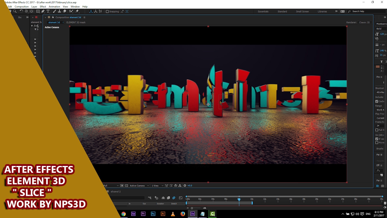 AFTER EFFECTS ELEMENT 3D 