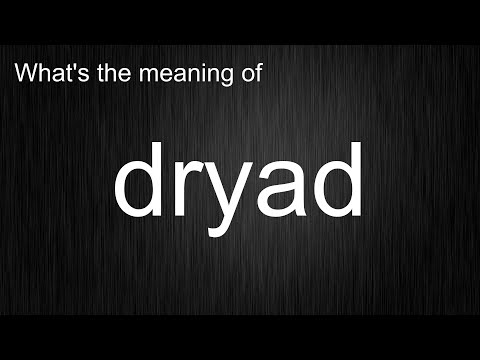 What's the meaning of "dryad", How to pronounce dryad?