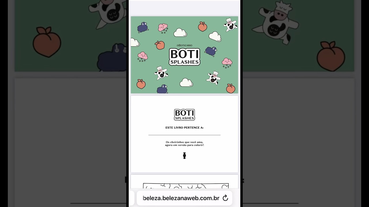 Livro de colorir Boti oBoticário gratuito pdf livre pra baixar #coloringbook #oboticario #download