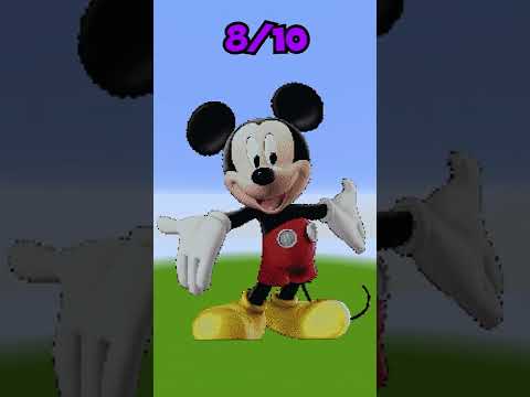 Minecraft: mickey mouse pixel art #Shorts
