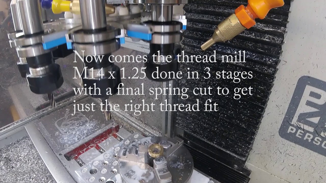 Thread milling a custom thread on a Tormach