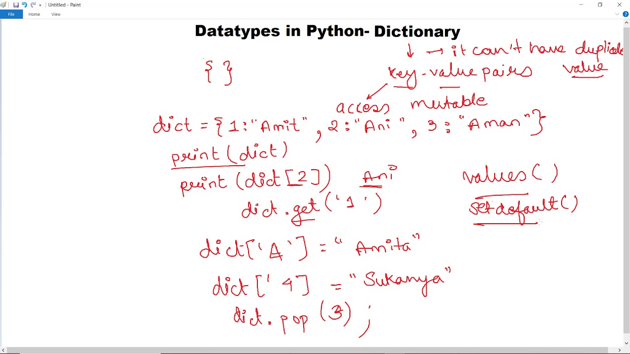 Python Dictionary | Working with Key-Value Pair Dictionary in Python | Python Programming | Goeduhub