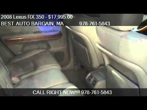 2008 Lexus RX 350 Base for sale in LOWELL, MA 01851 at the B