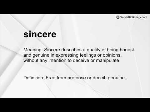 sincere Meaning