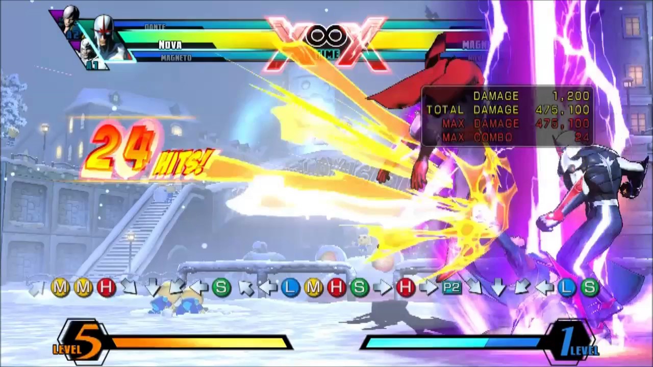 UMVC3 Nova/Magneto/Dante Combo