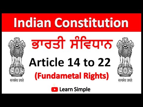 Article 14 to 22 !! Fundamental Rights !! Indian Constitution