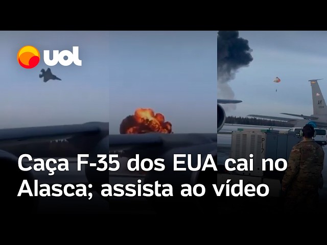 Vídeo mostra momento que caça cai e explode nos EUA; piloto se ejetou