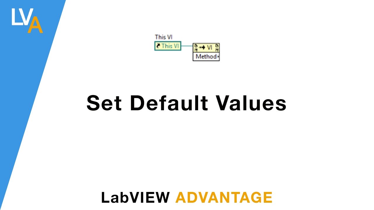 How to set Default Values - LabVIEW