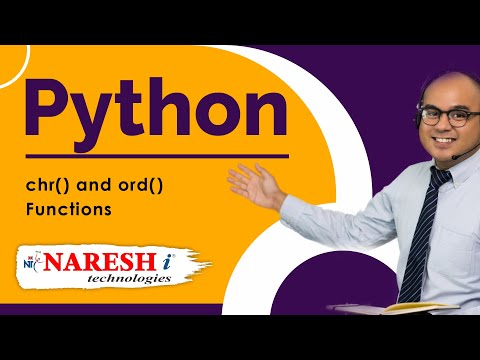 Python Tutorials | chr() and ord() Functions in Python | Python Tutorial for Beginners