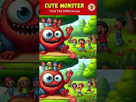 CUTE MONSTER - Find The Differences Quiz Game