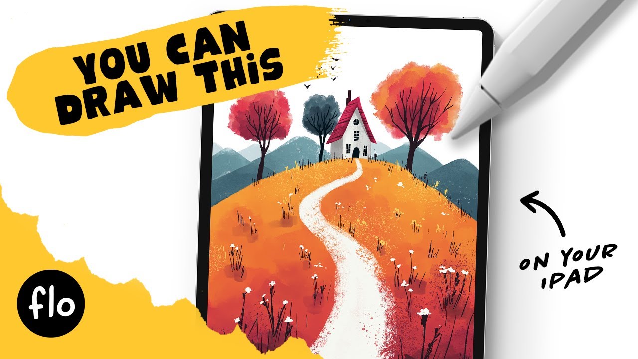 Anyone Can Draw This Colorful Landscape in PROCREATE