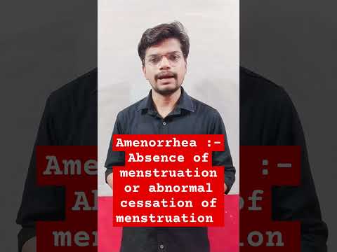 Amenorrhea // meaning of amenorrhea // @Dhyeyanursingacademy #health #nursing