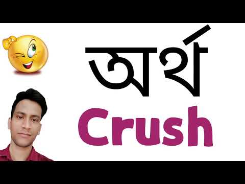 অর্থ Crush | Crush বাংলায় অর্থi | Crush meaning in bangla | Artha Crush