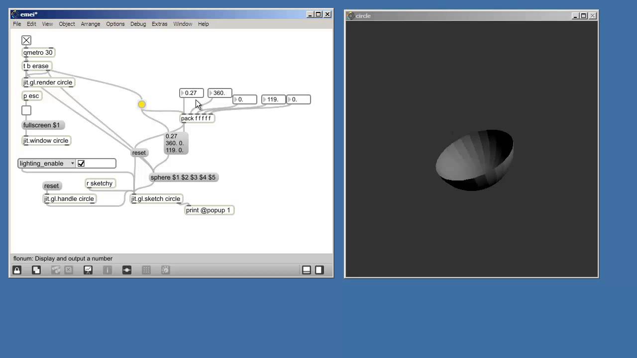 MAX-MSP jit.gl.sketch custops sphere