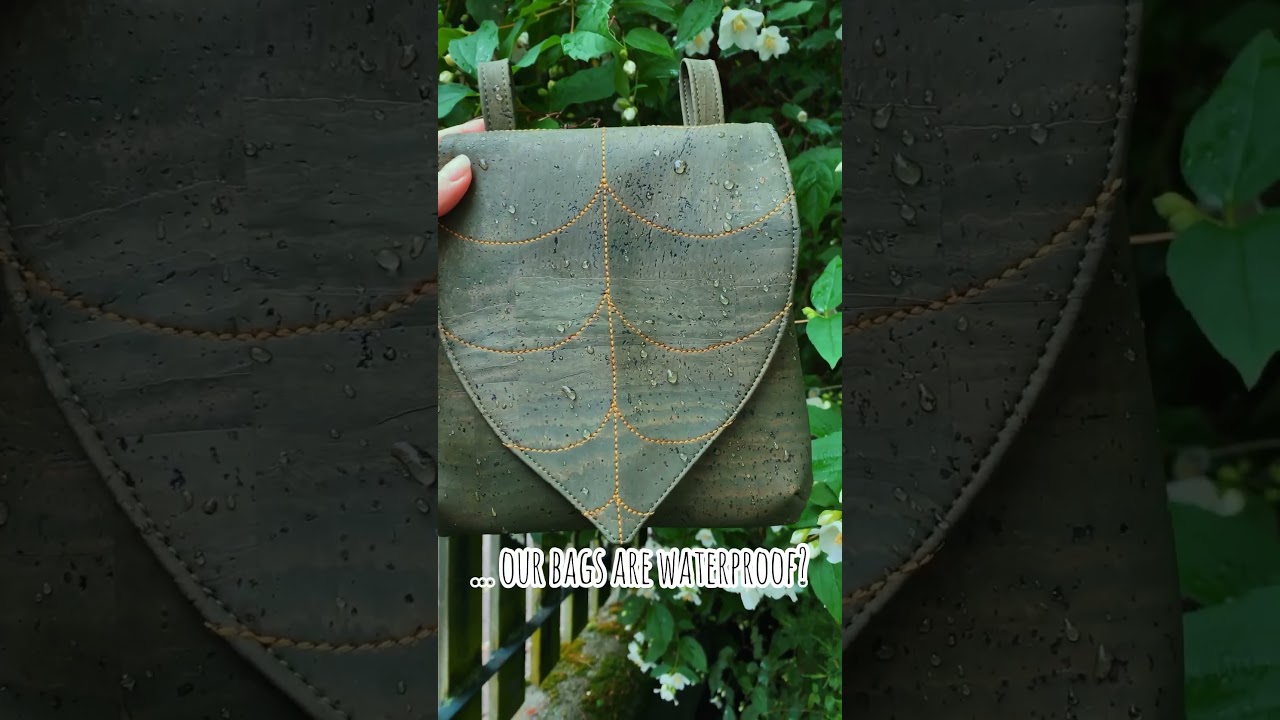Did you know? Leafling bags are waterproof! #leaflingbags #funfacts #corkleather