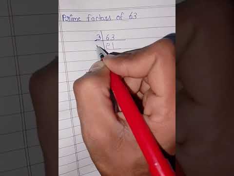 prime factors of 63 || factors of 63 #shorts