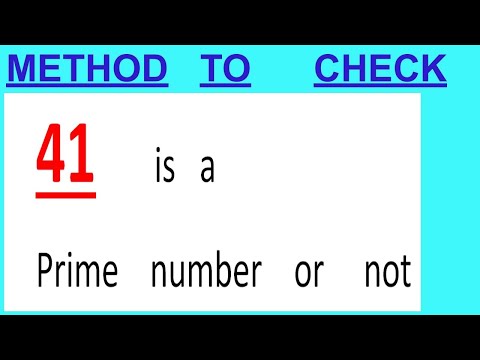 41 is a Prime number or not