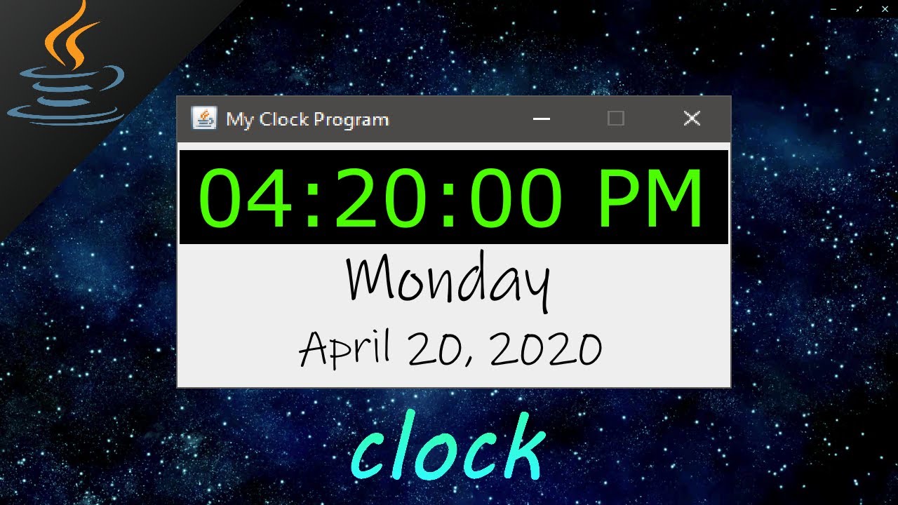 Java clock app 🕓
