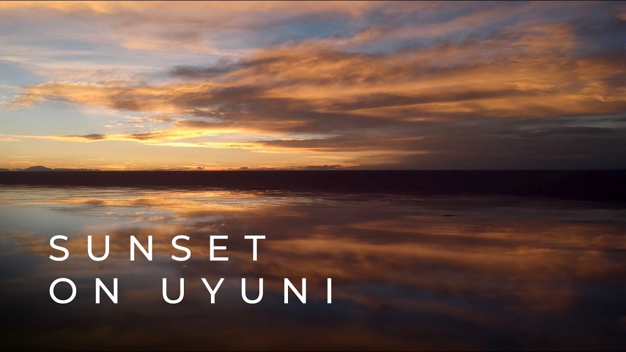 By Drone — Sunset on Salar de Uyuni (Bolivia)