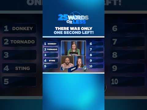 If they guess all 10 words in under 60 seconds they'll go home with $10K! #25wordsorless #gameshow