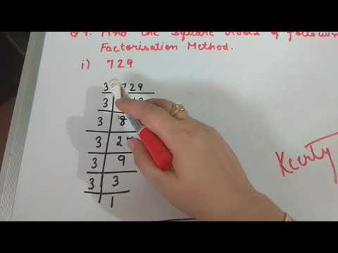 Maths Class8 NCERT ch 6 ex6.3 ques4Find square root of 729 by prime factorisation method#KeertyArora