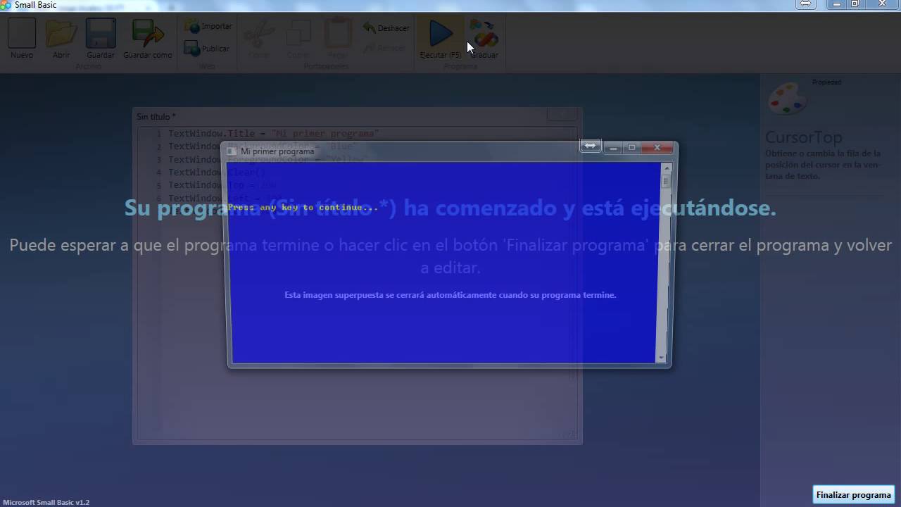 Conceptos básicos de Small basic