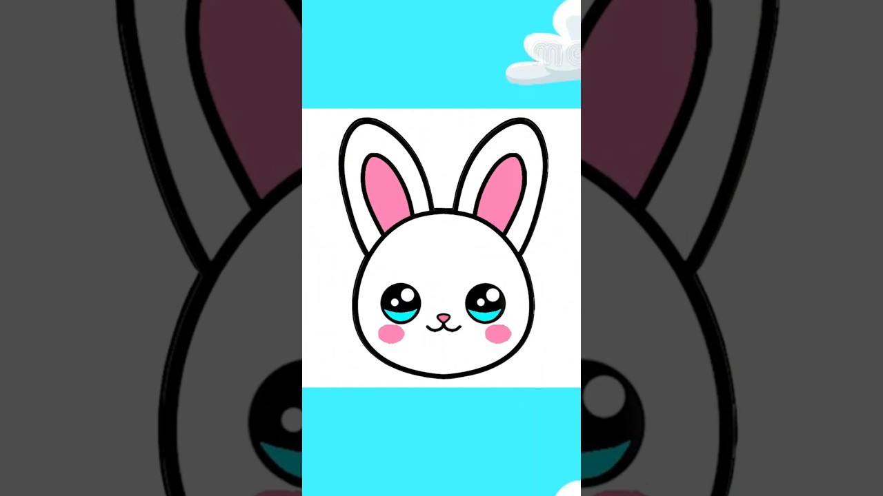 Dibujo de Conejo Fácil, Cómo Dibujar un Conejo Lindo Fácil para Niños, Dibujos Fáciles