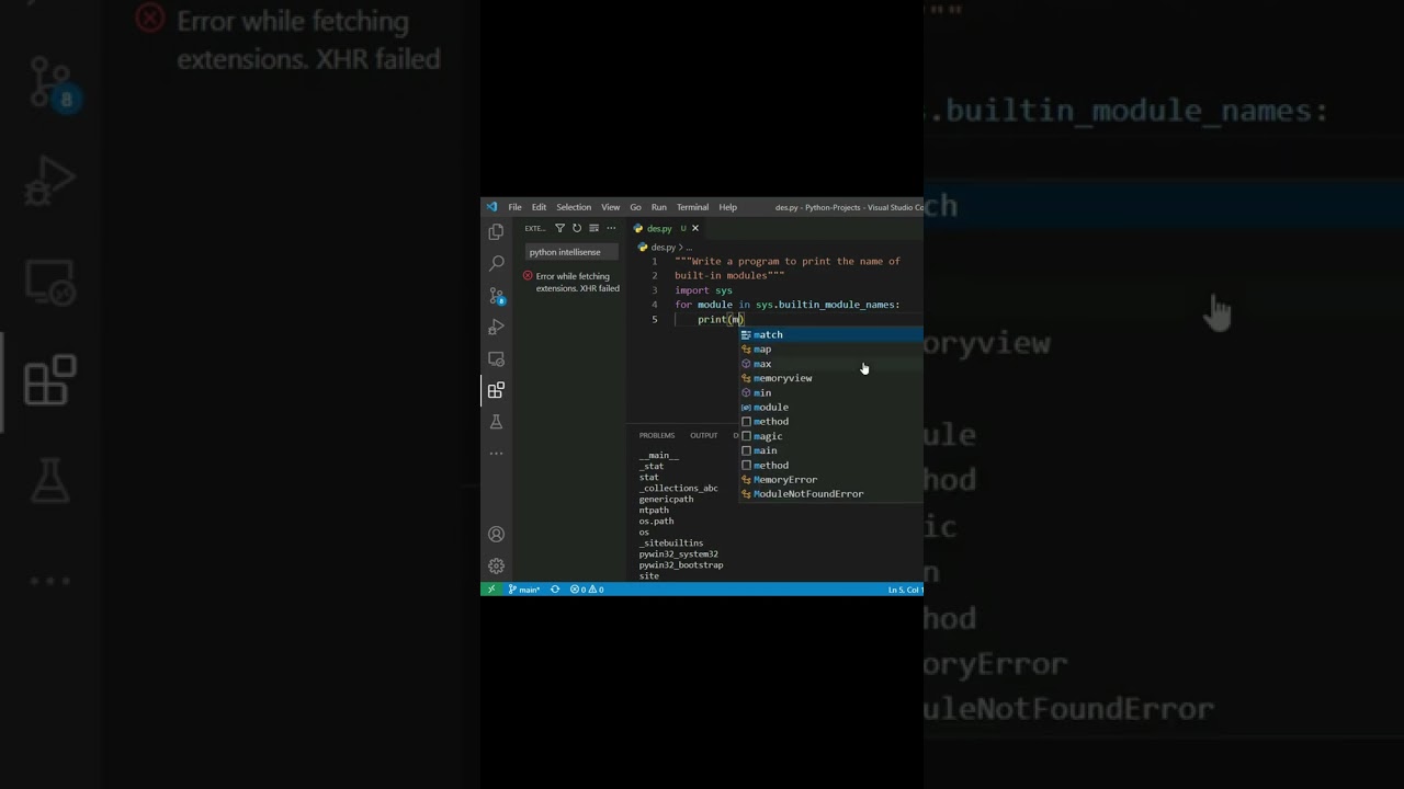 Python Tutorial: Printing Names of Built-in Modules