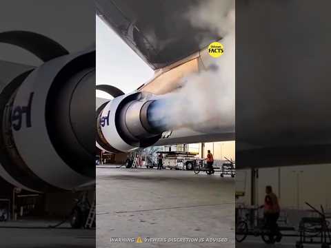 The Unbelievable Power of a Plane's Engine 😱 #unknownfact5 #shorts #plane #engine