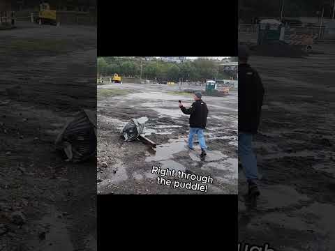 How to measure a stockpile in the rain. #construction #quarry
