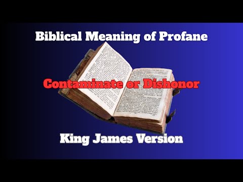 Biblical definitions of Profane