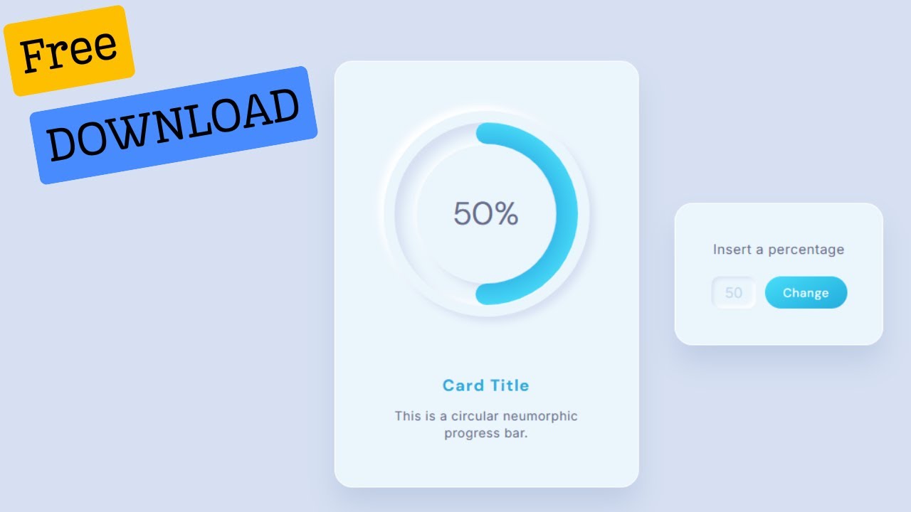 Neumorphic Circular Progress Bar | HTML CSS JavaScript Tutorial