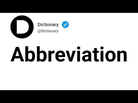 Abbreviation Meaning In English