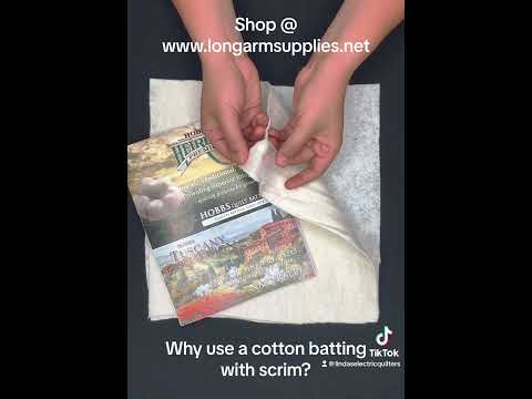 Why use Hobbs Cotton Batting with Scrim for quilting! #quilters #freehandquilting #quilting