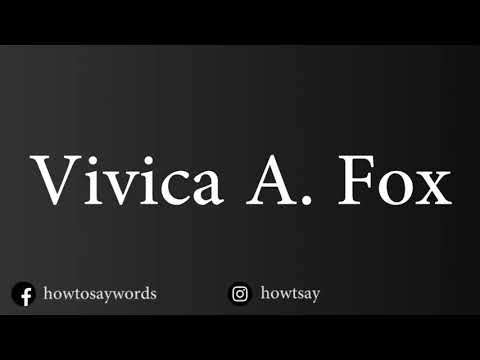 How To Pronounce Vivica A Fox