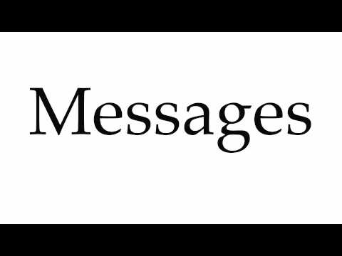 How to Pronounce Messages