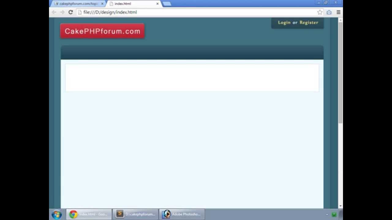 CakePHP Theming - Theme Integration 01 - Tutorial Overview