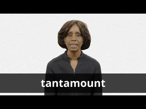 How to pronounce TANTAMOUNT in American English