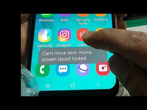 can't move this item screen layout is locked