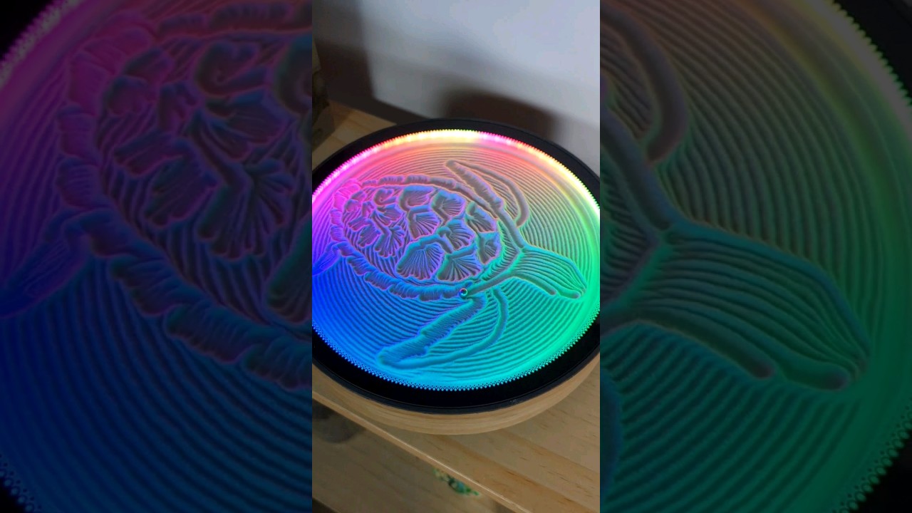 This gadget draws in sand using a tiny magnetic ball #art #kineticart #drawing #relax