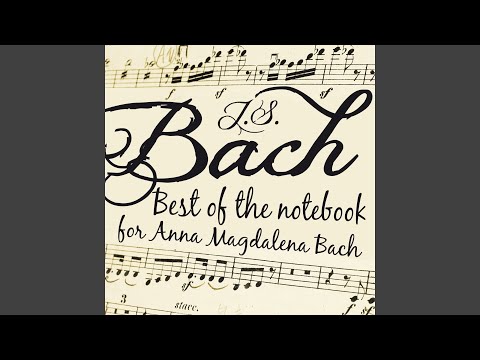 Notebook for Anna Magdalena Bach: Aria. "So oft ich meine Tobackspfeife" in G Minor, BWV 515a