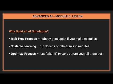 LEARN AI: Course 5: Advanced AI: Module 5 - Listen
