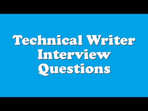 Technical Writer Interview Questions