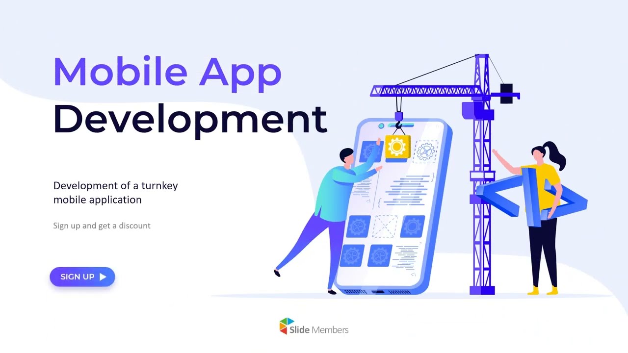 Mobile App Development Pitch Deck powerpoint animation template