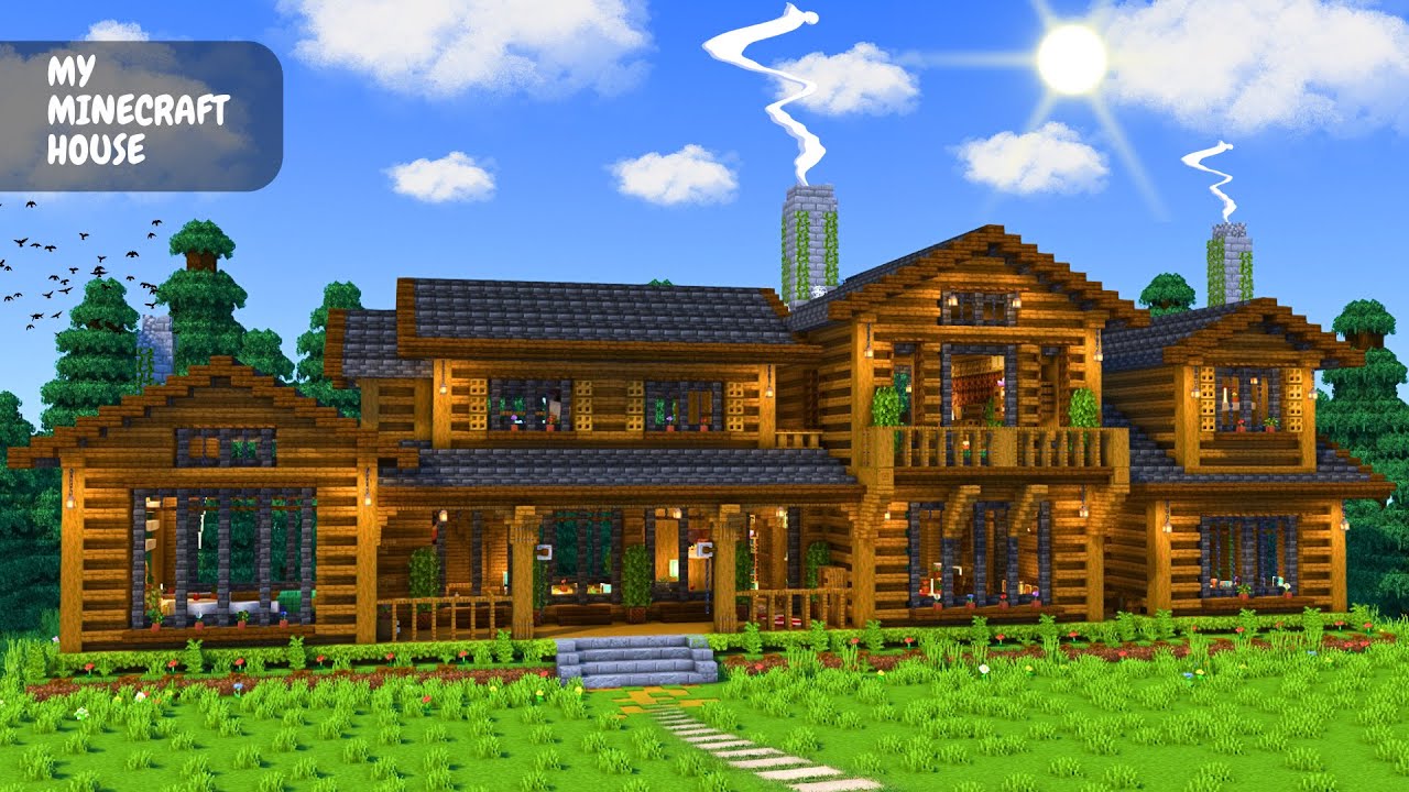 Minecraft: How to Build a Million Dollar Wooden Mansion | Tutorial ...